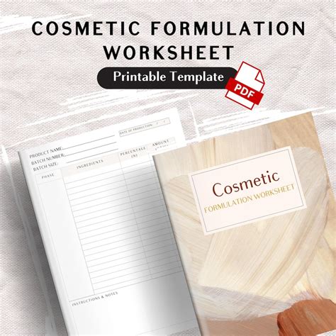 Product Formulation Template Etsy