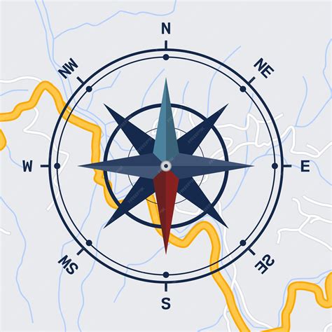 Premium Vector Vector Flat Map Compass Background