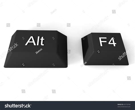 Alt F4 Key 3d Stock Illustration 65710744 Shutterstock