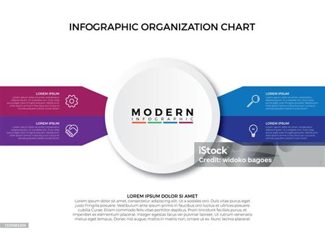 프레젠테이션 템플릿에 대한 간단한 인포그래픽 조직 차트입니다 배너 브로셔 등에 사용할 수 있습니다 흰색 배경에 격리 선택에 대한 스톡 벡터 아트 및 기타 이미지 Istock