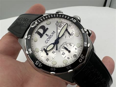 Corum Bubble 28518020 Diver Chronograph White Dial Cal 2892 A2