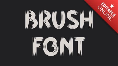 Brush Font Generator Text Effect