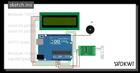 TIMBANGAN DIGITAL UNTUK BAYI Wokwi ESP32 STM32 Arduino Simulator