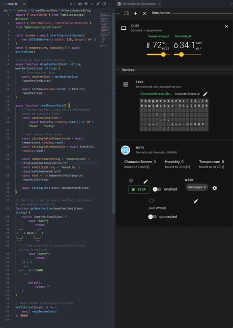 Weather Display DeviceScript