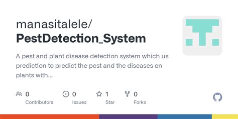 Github Manasitalele Pestdetection System A Pest And Plant Disease Detection System Which Us