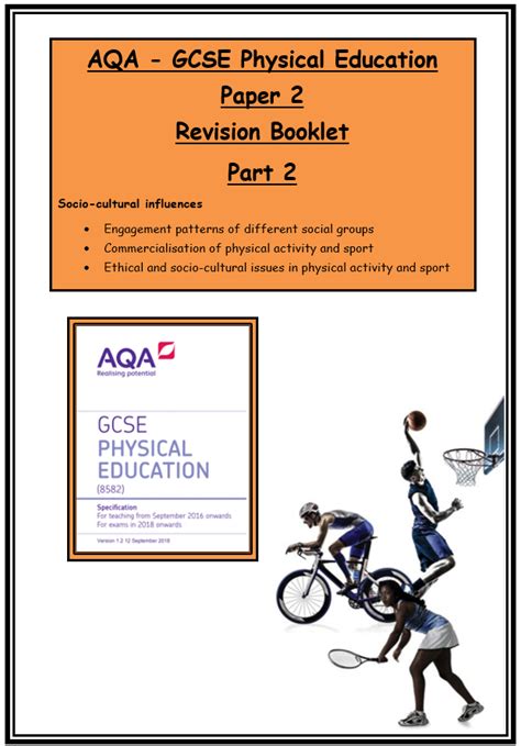 Aqa Gcse Pe Paper 2 Revision Booklet Part 2 Socio Cultural Influences Teaching Resources