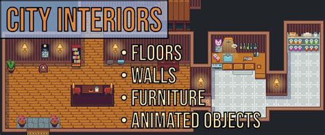 city interiors rpg tileset by chris tutorials