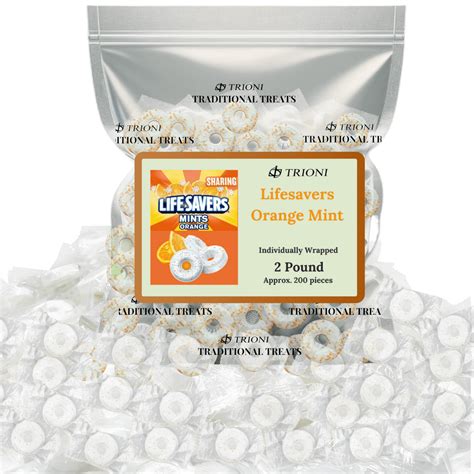 Lifesavers Orange Mint Candy Individually Wrapped 2lb Of Life Savers Mint Candy By Trioni
