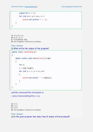 Java Questions And Answers DOCX
