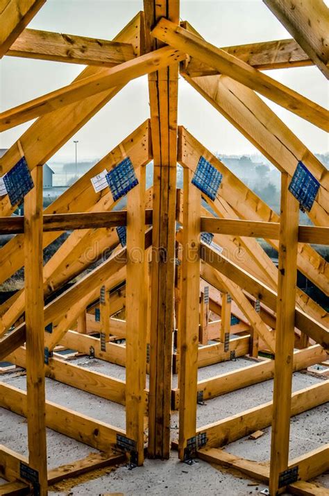 Timber Frame Of Detached House Close Up Stock Image Image Of Detached Wood 254913965