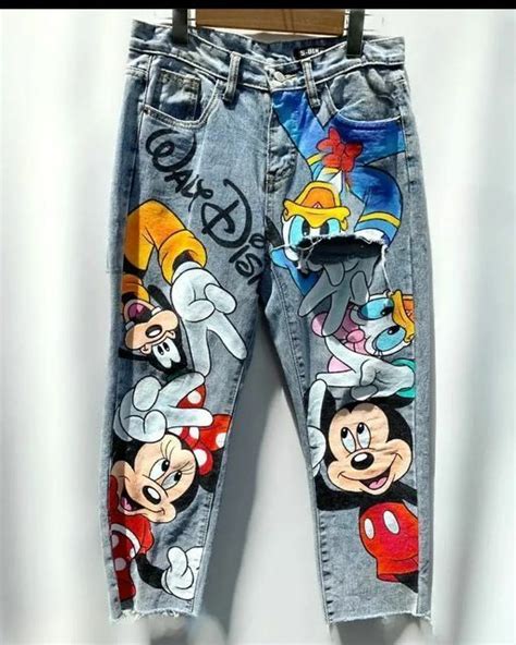 disney | Painted denim, Denim diy clothes, Painted clothes diy