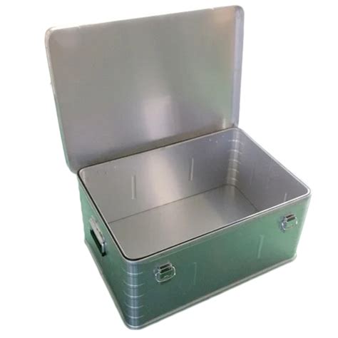 Aluminium Box - Metal, Rectangular Shape, Glossy Lamination, Green ...