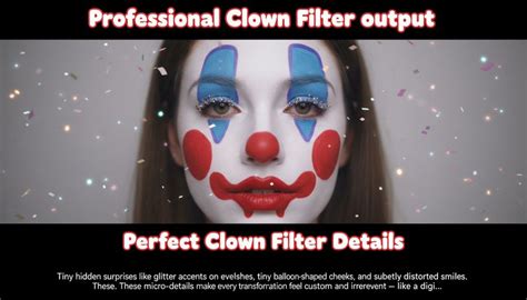 Clown Filter Turn A Portrait Into A Playful Clown Style