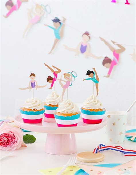 Gymnastics Party Supplies | Festa de ginástica, Bolos de ginástica ...