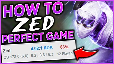 HOW TO PLAY ZED PERFECTLY IN SEASON 9 100 EASY CARRY STRATEGY