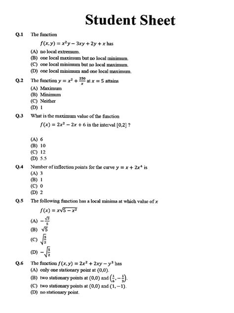 Lecture 25 Calculus Classroom Notes Pdf