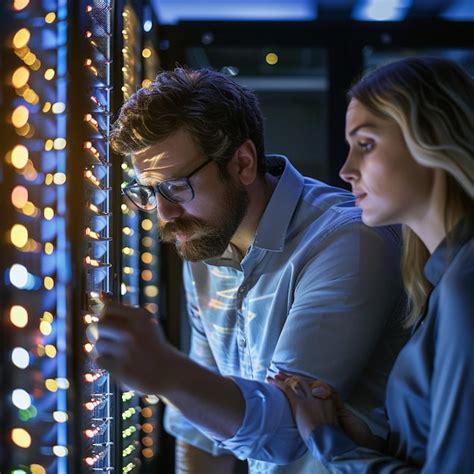 An It Team Implementing Data Anonymization Techniques Premium Ai Generated Image