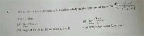 Calculus Differential Equation Of Non Standard Form Mathematics