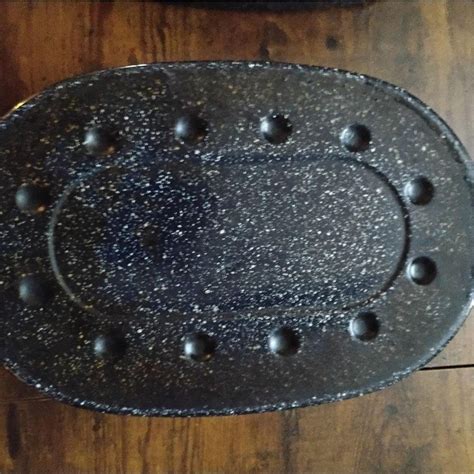 Classic Blue Roaster With Speckled Design Features Depop