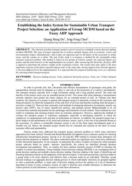 Fuzzy Analytical Hierarchy Process Method To Determine The Project