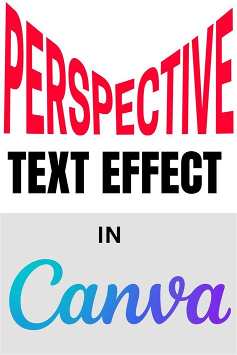 Canva Perspective Text Effect Tutorial Canvas Learning Graphic