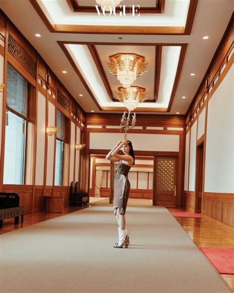 영빈관에 드러누운 한혜진화보 촬영지 된 청와대 갑론을박