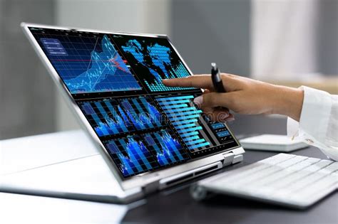 Data Analyst Using Data Analytics Kpi Stock Image Image Of Finance Desk 316928491