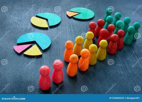 Rfm Recency Frequency Monetary Segmentation Concept Charts And Small Figures Stock Image