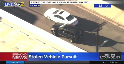 Deputies Backs Off Pursuit Suspect Continues To Drive Away Cbs Los