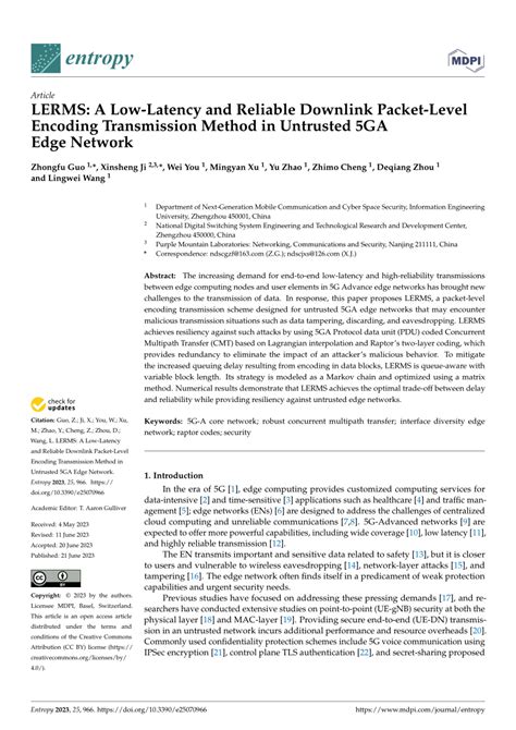 Pdf Lerms A Low Latency And Reliable Downlink Packet Level Encoding