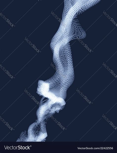 Array With Dynamic Particles Wavy Background Vector Image