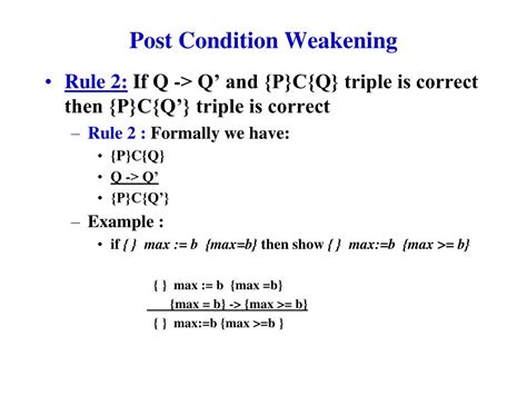 Ppt Pre And Post Condition Rules Powerpoint Presentation Free