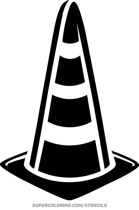 Stencil Of Traffic Cone Free Printable Papercraft Templates