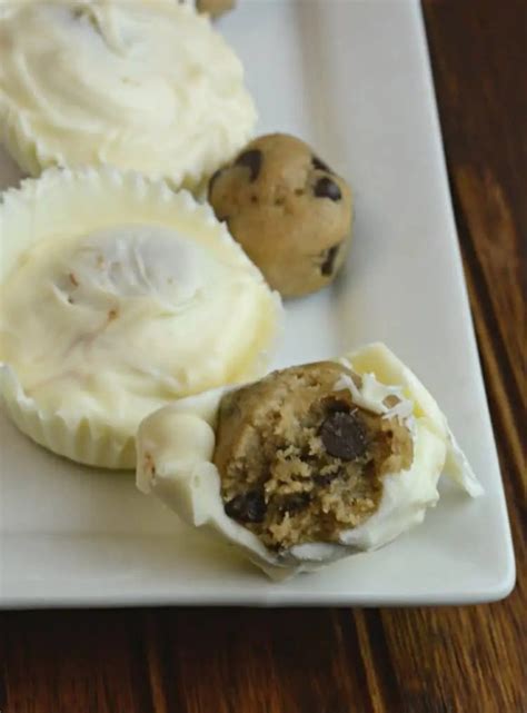 Chocolate Dipped Cookie Dough Bites