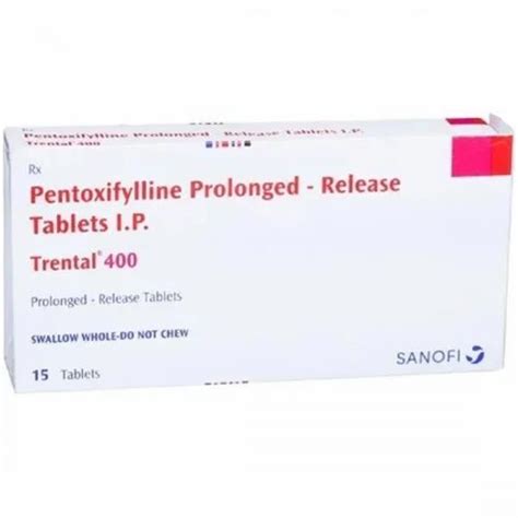 Trental Pentoxifylline 400 Tablet At ₹ 82strip Pentoxifylline Tablet