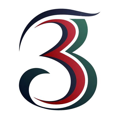 Elegant Number 3 Logo Design For High End Branding