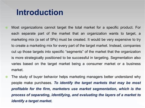 Levels And Pattern Of Market Segmentation PPTX