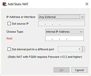 Configure Static NAT SNAT Configure Static NAT SNAT
