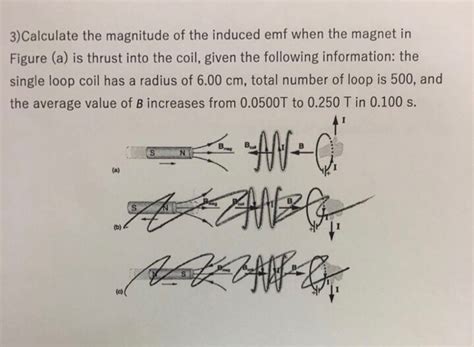 Solved Calculate The Magnitude Of The Induced Emf When The Chegg Com