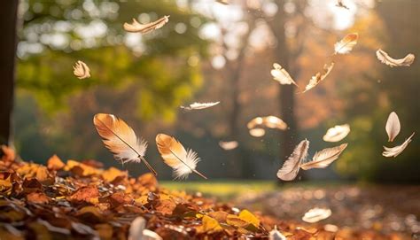 Premium Ai Image Falling Feathers