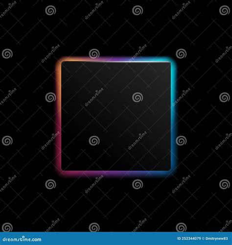 CPU Presentation Mock Up With Colourful Backlight Stock Vector Illustration Of Computer