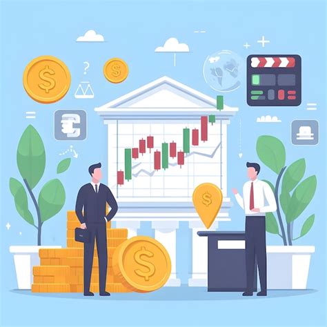 Mercado De Ações Em Design Plano Vetor Premium