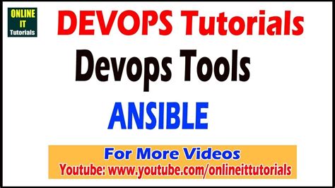 Devops Tutorial Ansible Tool For Devops Class 8 Online It Tutorials Youtube