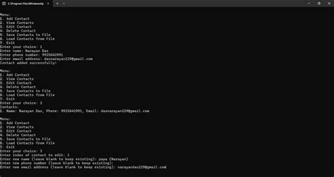 Completed Task 3 Assigned By Prodigy Infotech Task 3 Contact Manager