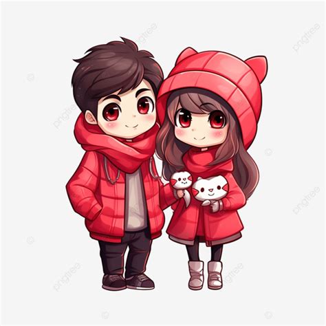 Valentines Day Cute Couple Kawaii Chibi Character Design Love Symbol