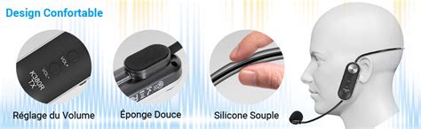 Tonor Microphone Casque UHF Micro Serre Tête sans Fil avec 10 Canaux