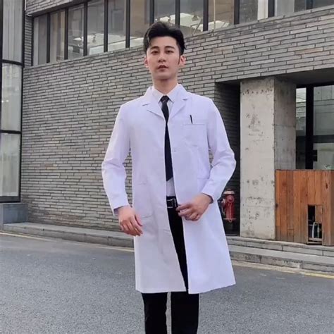 【fast Delivery】lab Coat Long Sleeve Lab Coat White Coat Nurse Uniform