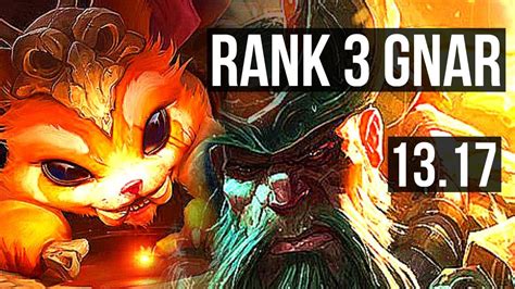 GNAR Vs GANGPLANK TOP Rank 3 Gnar 1 0 6 1 5M Mastery 700 Games