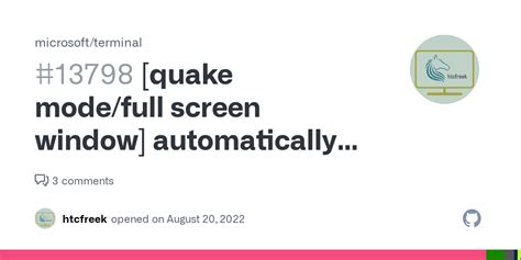 Quake Modefull Screen Window Automatically Showing Tabs Row And