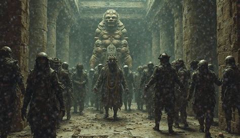 A Grotesque Orgy Like Festival In An Ancient Temple Where Masked